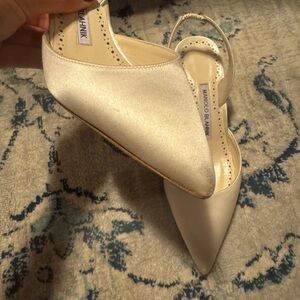 Manolo Blahnik | Shoes | Manolo Blahnik Carolyne Bride Slingback Heels ...